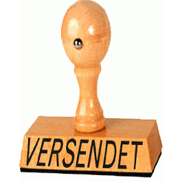 Lagertext Stempel Versendet | Stempel online bestellen!