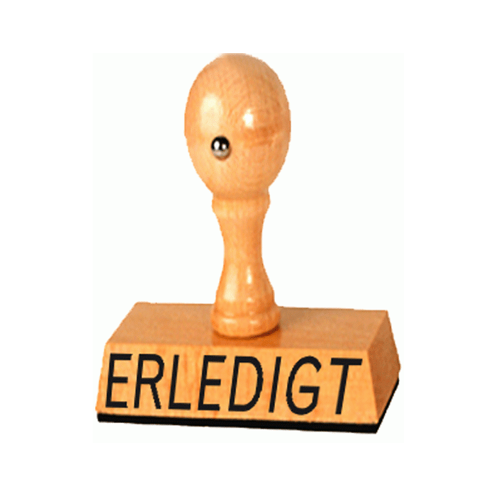 Lagertext Stempel Erledigt | Stempel einfach online bestellen
