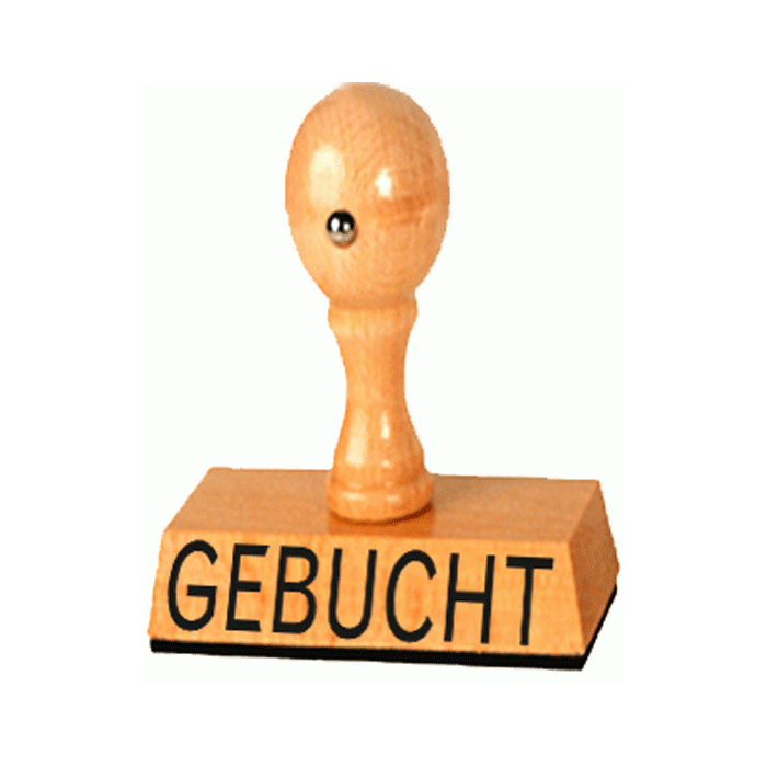 Lagertext Stempel Gebucht | Stempel einfach online bestellen