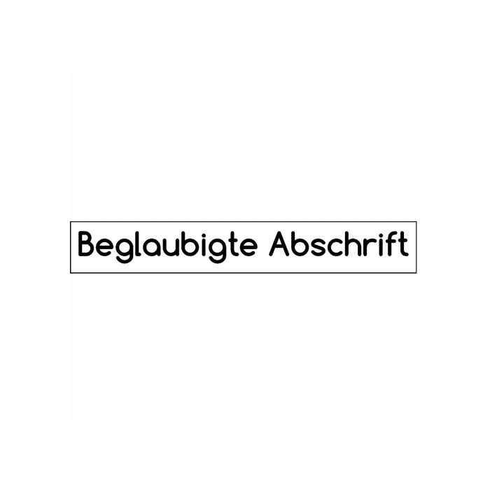 Rechtsanwaltsstempel Beglaubigte Abschrift | Stempel kaufen